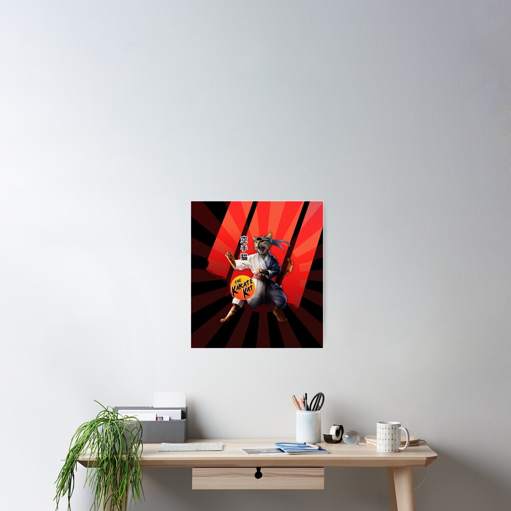 Póster «Karate Kat - Master Meowgi (Parodia del gato de la película de ...