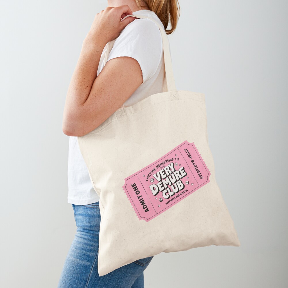 "Very demure, very mindful.Club Ticket | Cute Ticket" Sticker for Sale ...