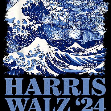 "Harris Waltz 2024 Cute Wave of Blue Cats for Kamala Harris" Poster for ...