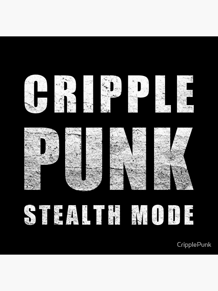 Póster «Cripple Punk Modo Stealth | por Cripple Punk Designs (logo ...