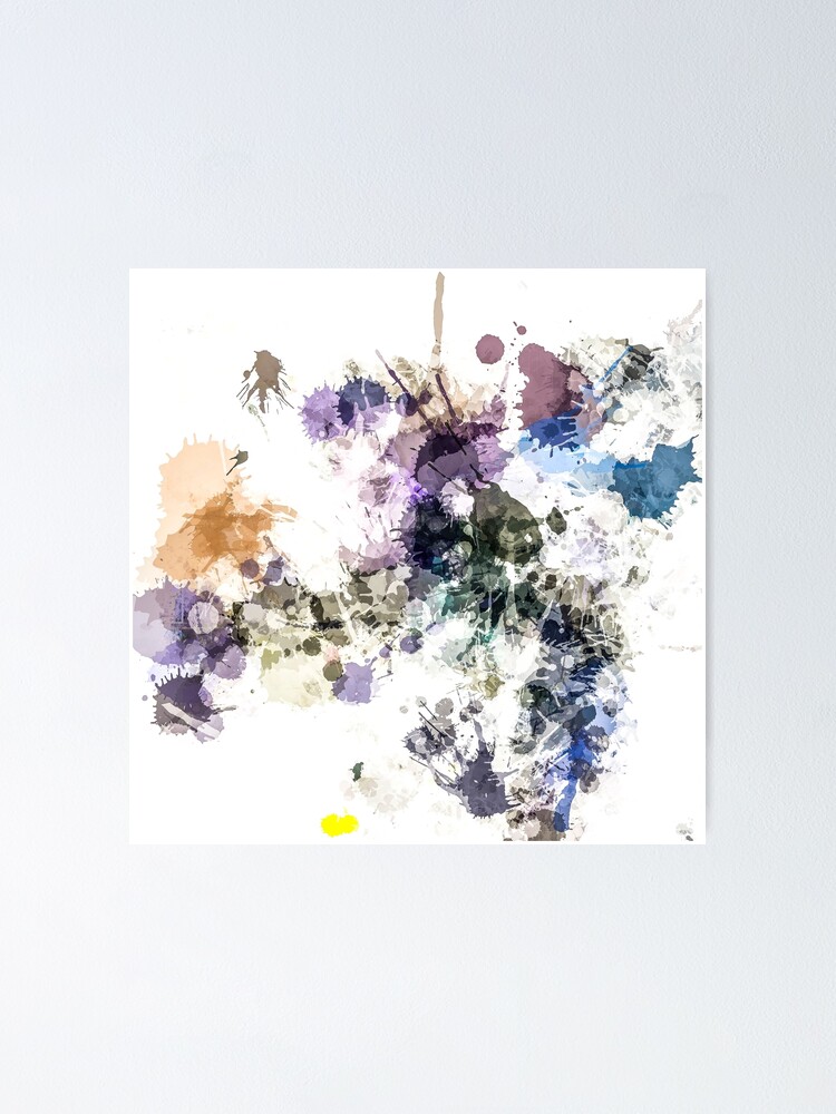 ""Oops!" Pastel Paint Splatter" Poster for Sale by SheilaWenzel | Redbubble