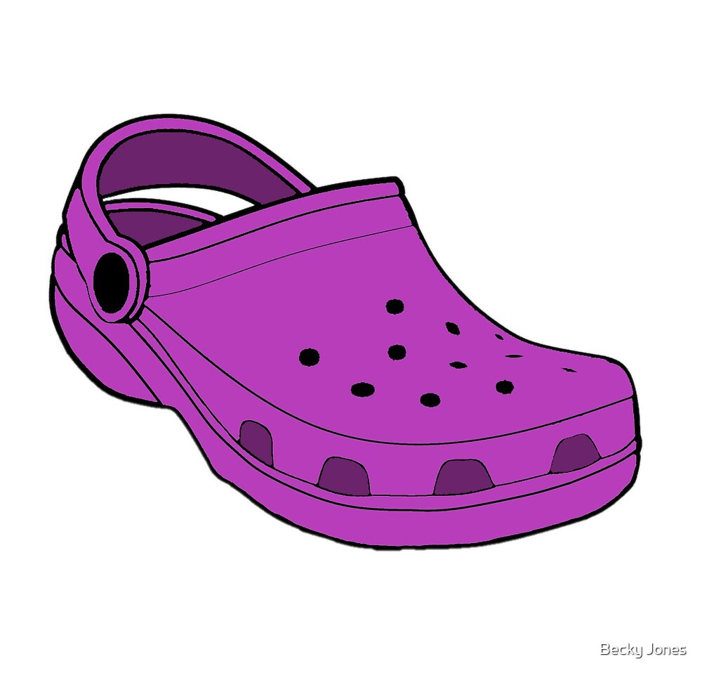 "Croc - Purple" by Becky Jones | Redbubble