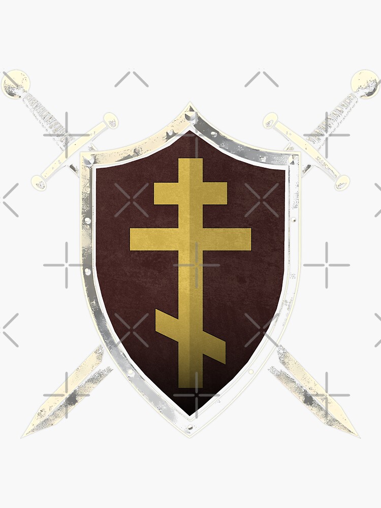 "Orthodox Cross Knight Shield Warrior of the Orthodoxy" Sticker for ...