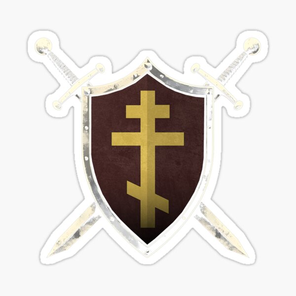 "Orthodox Cross Knight Shield Warrior of the Orthodoxy" Sticker for ...