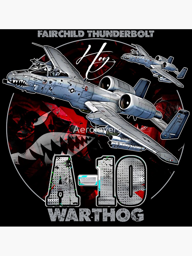 "A10 Warthog Fairchild Thunderbolt USAF Fighter Aircraft" Sticker for ...