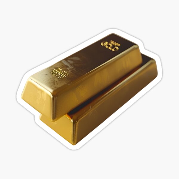 "Realistic Style Gold Bars, Gold Nuggets, Gold, Stickers, Logo ...