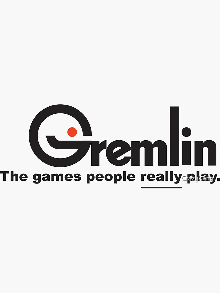 "Gremlin games logo" Sticker for Sale by CrazyKong | Redbubble