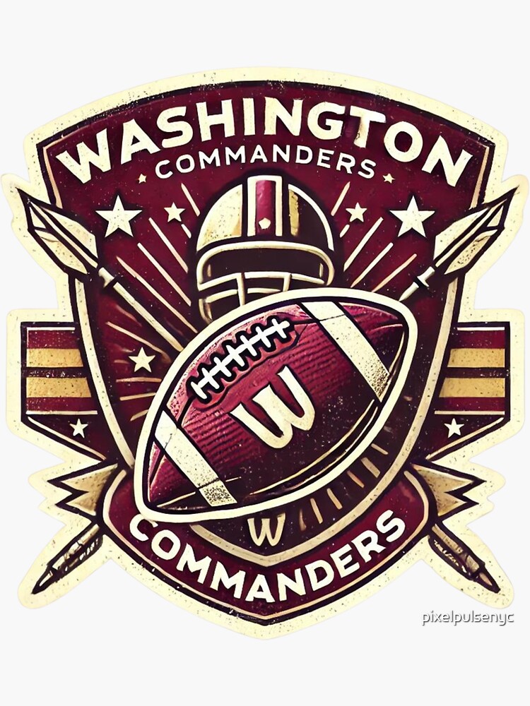 "Washington Commanders Shield" Sticker for Sale by pixelpulsenyc ...
