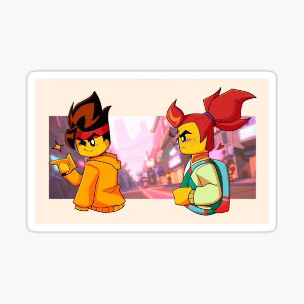 "Mk and Redson Spicynoodles" Sticker by ImBeeDraw | Redbubble