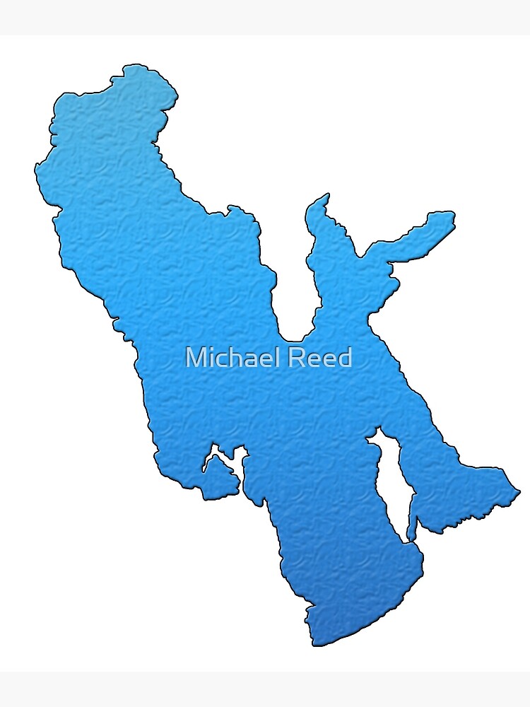 "Great Salt Lake in Utah Outline" Poster for Sale by Michael Reed ...