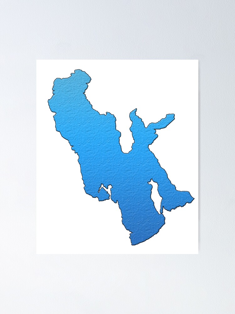 "Great Salt Lake in Utah Outline" Poster for Sale by Michael Reed ...