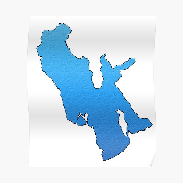 "Great Salt Lake in Utah Outline" Poster by gorff | Redbubble