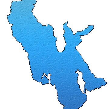 "Great Salt Lake in Utah Outline" Poster for Sale by Michael Reed ...