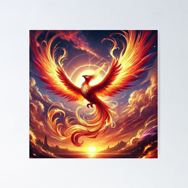 "Phoenix Rising | Fantasy Art" Poster for Sale by Rizinator | Redbubble