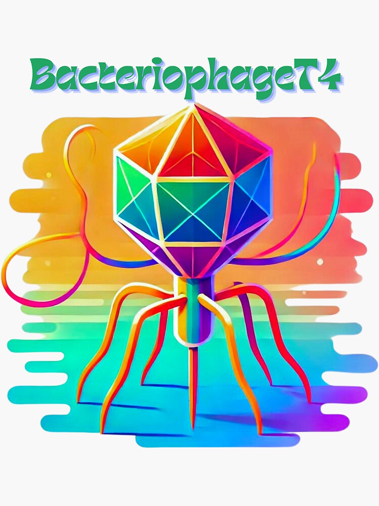 "Bacteriophage T4" Sticker for Sale by YK381 | Redbubble