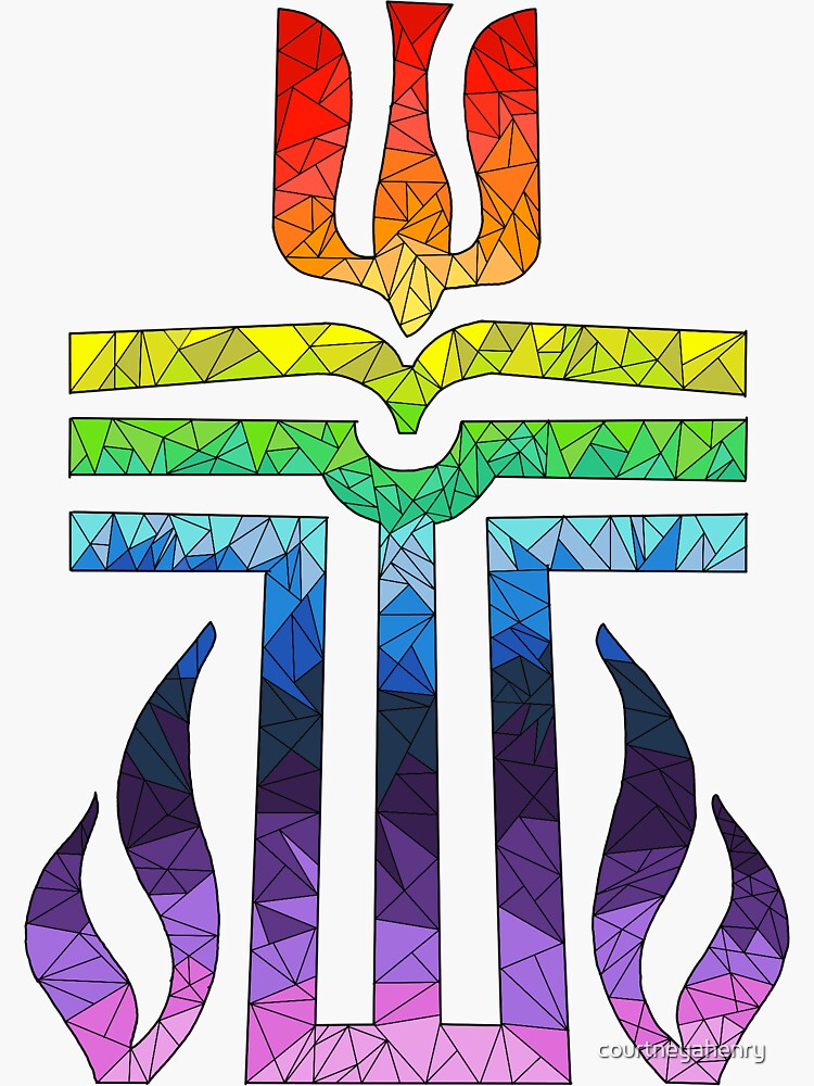 "Rainbow PCUSA Cross" Sticker for Sale by courtneyahenry | Redbubble