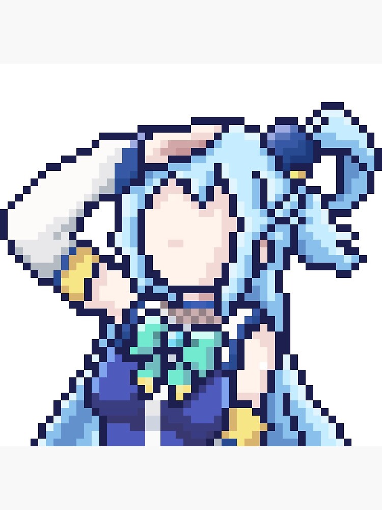 Impression photo « Aqua Pixel Art », par omiced | Redbubble