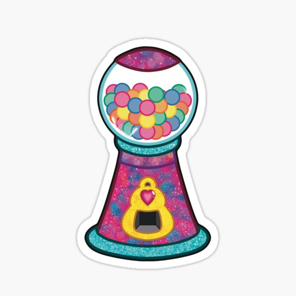 "Bubble gum machine" Sticker for Sale by lV-KITSUNE-Vl | Redbubble