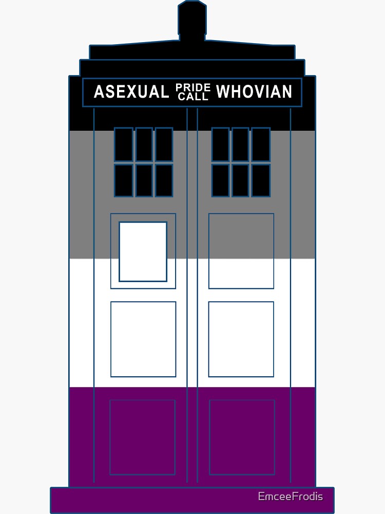 "Asexual Whovian Pride" Sticker for Sale by EmceeFrodis | Redbubble