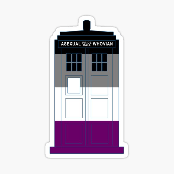 "Asexual Whovian Pride" Sticker for Sale by EmceeFrodis | Redbubble