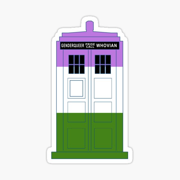 "Genderqueer Whovian Pride" Sticker for Sale by EmceeFrodis | Redbubble