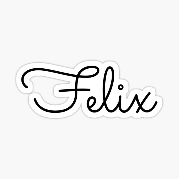 "Writing Felix Name Label" Sticker for Sale by NormadWorld | Redbubble