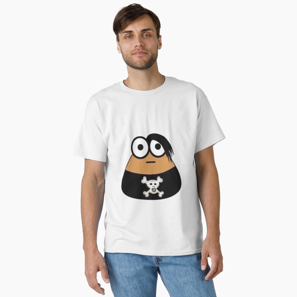 "Emo Goth Pou Meme Brown Alien Baby Mobile Pet" Sticker for Sale by ...