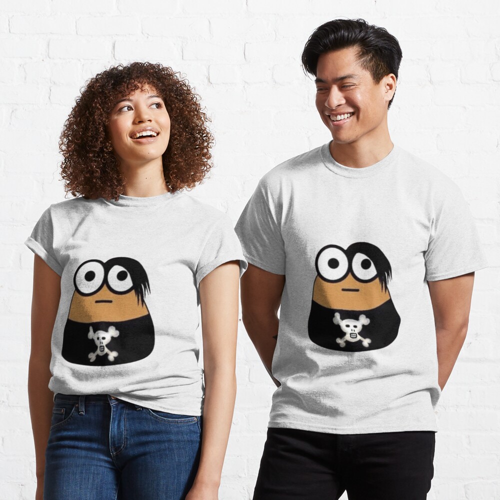 "Emo Goth Pou Meme Brown Alien Baby Mobile Pet" Sticker for Sale by ...