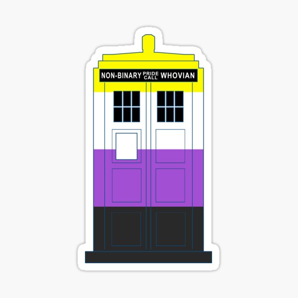 "Non-Binary Whovian Pride" Sticker by EmceeFrodis | Redbubble