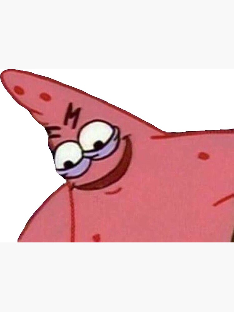 "evil patrick" Art Print by Cheesy-Puffs | Redbubble