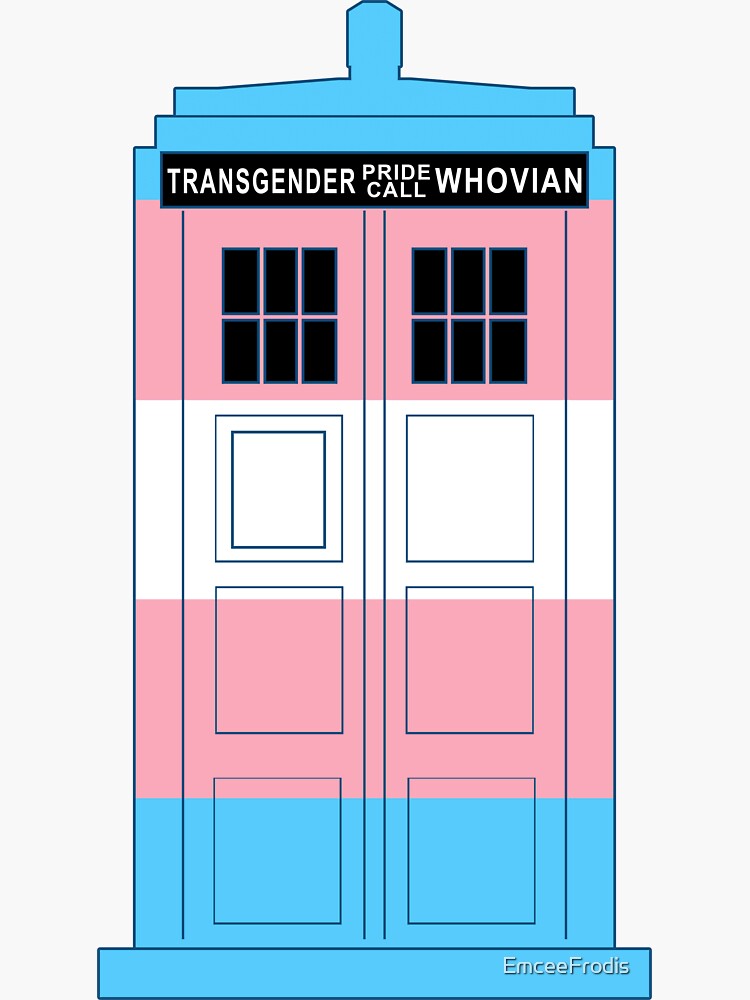 "Transgender Whovian Pride" Sticker by EmceeFrodis | Redbubble