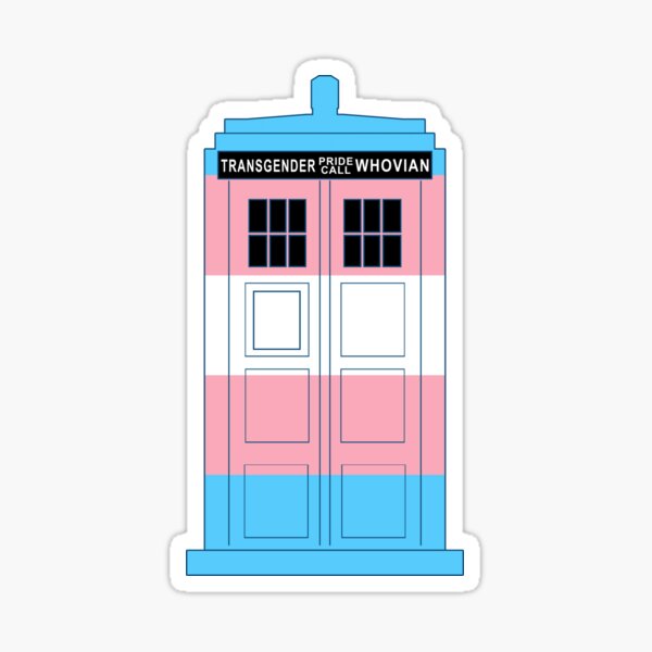 "Transgender Whovian Pride" Sticker by EmceeFrodis | Redbubble