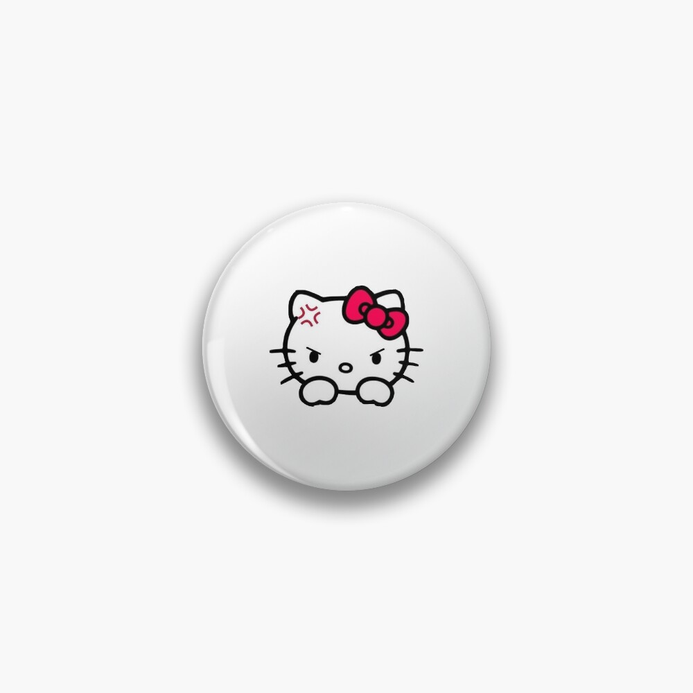 "Angry Hello Kitty " Sticker for Sale by Sofia Escalante | Redbubble