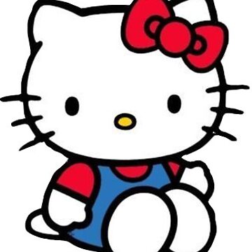 "Sitting Hello Kitty " Sticker for Sale by Sofia Escalante | Redbubble