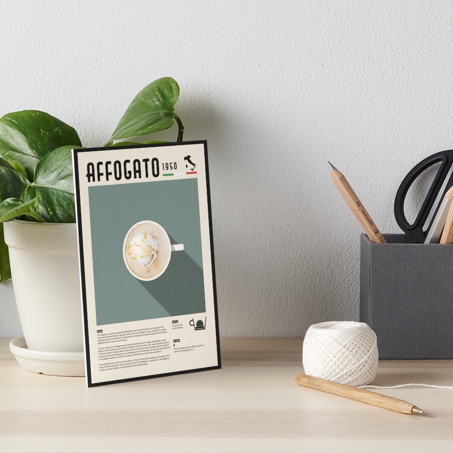 "Affogato Coffee Illustration" Poster for Sale by aio- | Redbubble