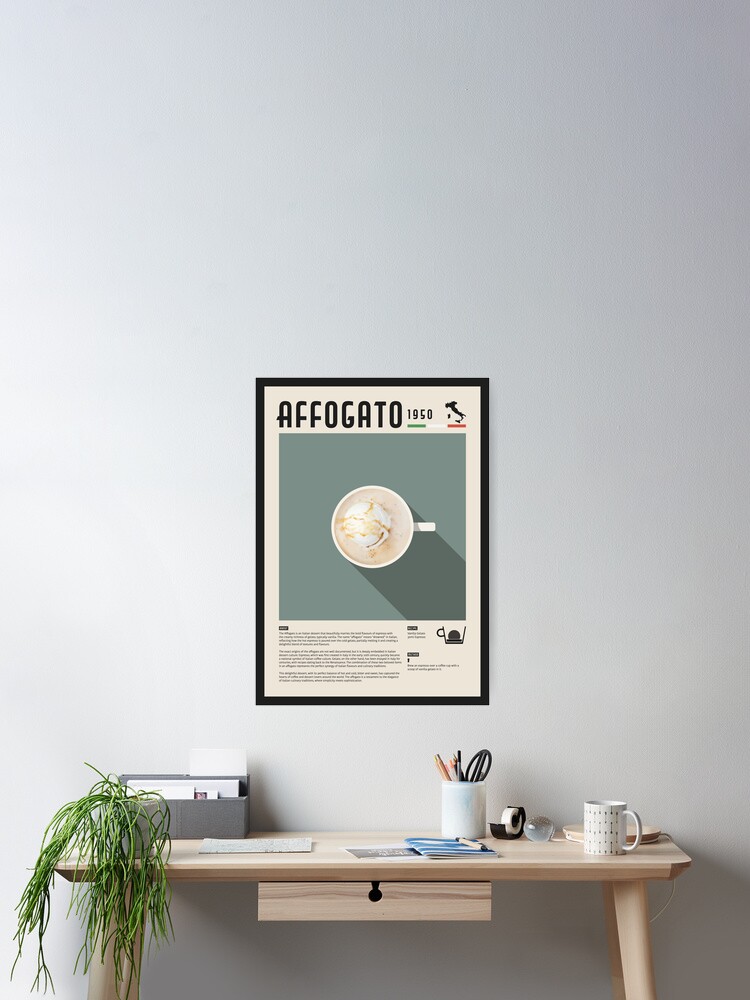 "Affogato Coffee Illustration" Poster for Sale by aio- | Redbubble