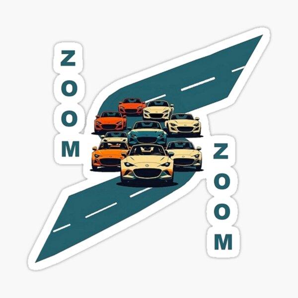 "Zoom Zoom" Sticker for Sale by MyYata | Redbubble