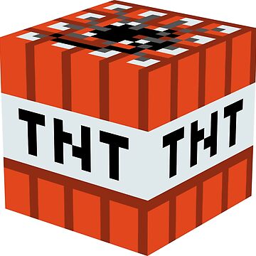 "Minecraft TNT Block Icon" Sticker for Sale by Darcekar | Redbubble