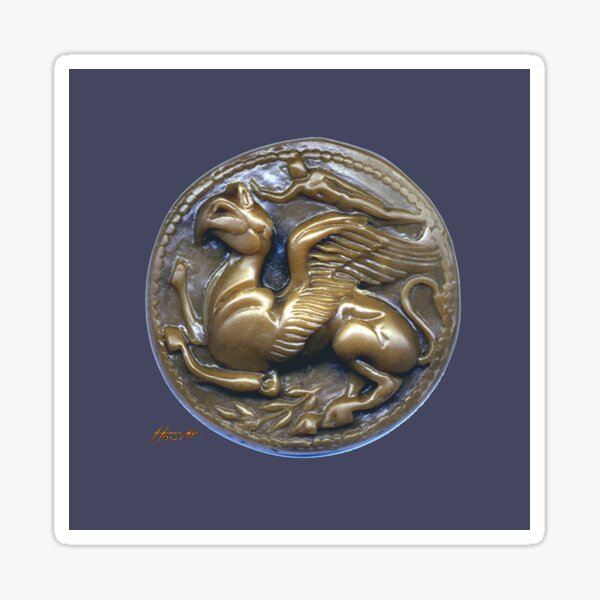 "Gryphon or Griffin: Greek Drachma" Sticker for Sale by junglequeen ...
