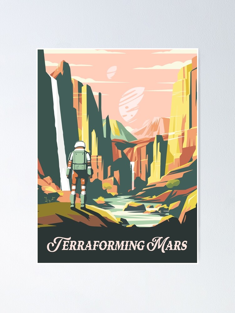 "TERRAFORMING MARS - Poster Inspired by Terraforming Mars / Retro Board ...