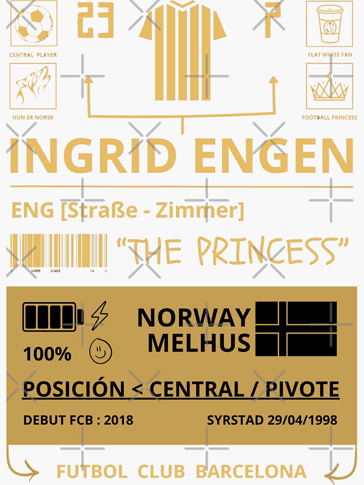 "Ingrid Engen Minimalist Scheme" Sticker by Camisecta | Redbubble