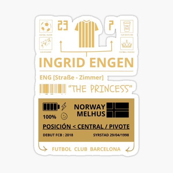 "Ingrid Engen Minimalist Scheme" Sticker by Camisecta | Redbubble