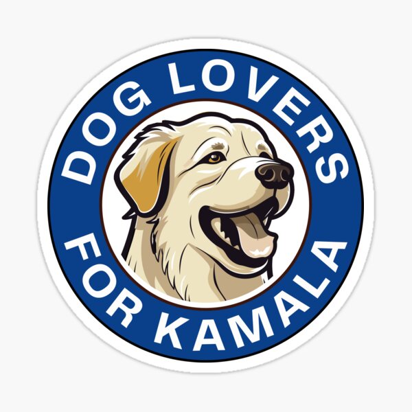 "Dog Lovers For Kamala Harris - Yellow Lab edition" Sticker for Sale by ...