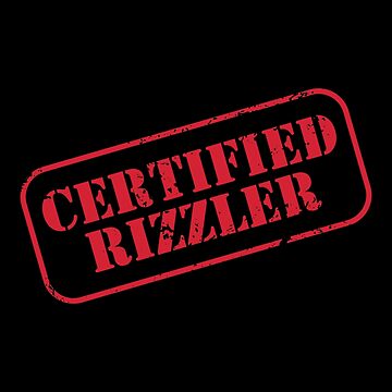 "Certified Rizzler" Sticker for Sale by DuxDesigns | Redbubble