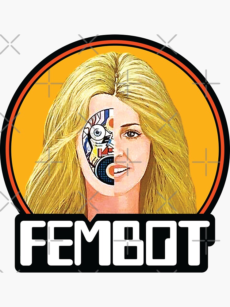 "Fembot" Sticker for Sale by CargoHoldDesign | Redbubble