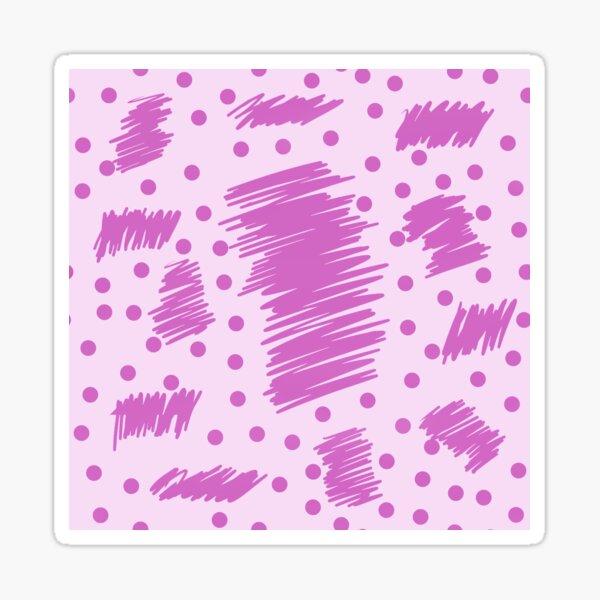 "Pink On Pink Scratches and Dots" Sticker for Sale by noncibird | Redbubble
