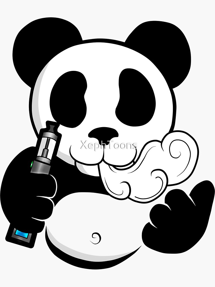 "Vape Panda" Sticker von XephToons | Redbubble