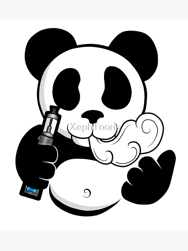 "Vape Panda " Art Print by XephToons | Redbubble