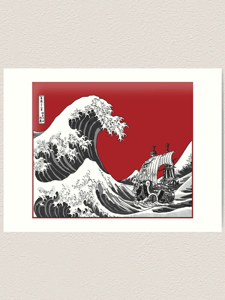 "RED The Great Wave " Art Print for Sale by Bray4321 | Redbubble