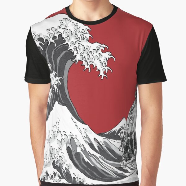 "RED The Great Wave " T-shirt for Sale by Bray4321 | Redbubble | the ...